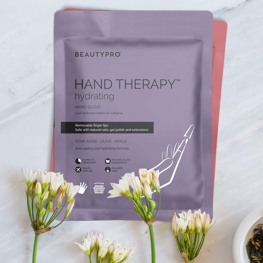 BeautyPro Hand Therapy Collagen Infused Glove with Removable Finger ...